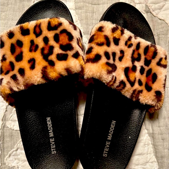 Steve Madden | Shoes | Steve Madden Furry Slides | Poshmark